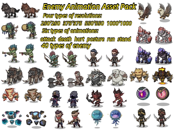 Enemy Animation Asset Pack1 [Plus Game Assests] 预告作品 | DLsite 同人