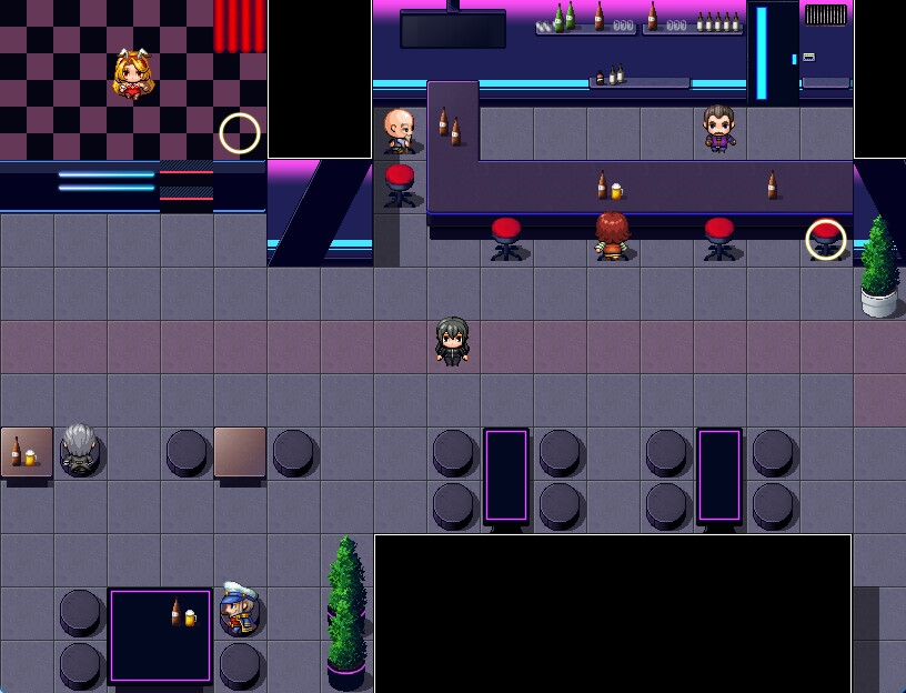エロ同人傑作選 : RPGツクールMV・MZ用マップチップ/タイルセット『ナイトクラブ・SF・サイバーパンク・秘密基地・闇カジノ』 現代やファンタジーでもお使いいただけます